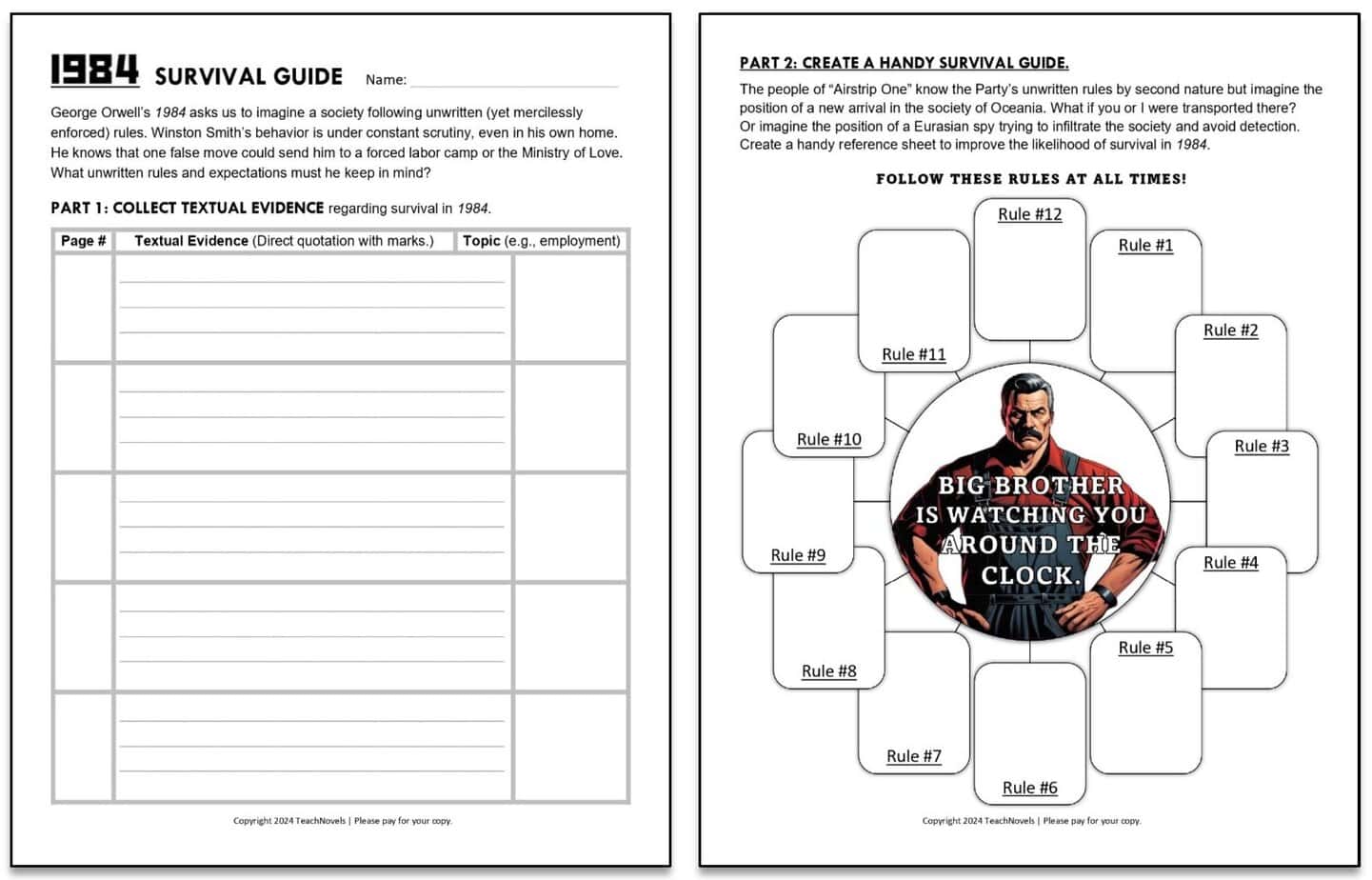 Top 12 Classroom Activities for 1984 (George Orwell) - TeachNovels.com