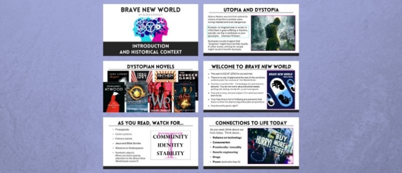 BRAVE NEW WORLD Introduction Lesson (PPT, PDF) - TeachNovels