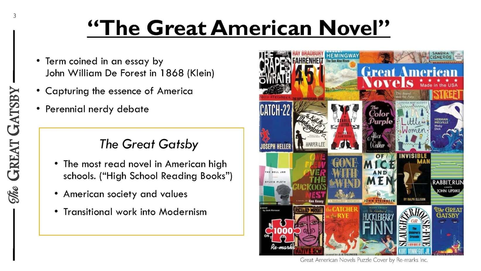THE GREAT GATSBY Unit: Lessons & Materials - TeachNovels.com