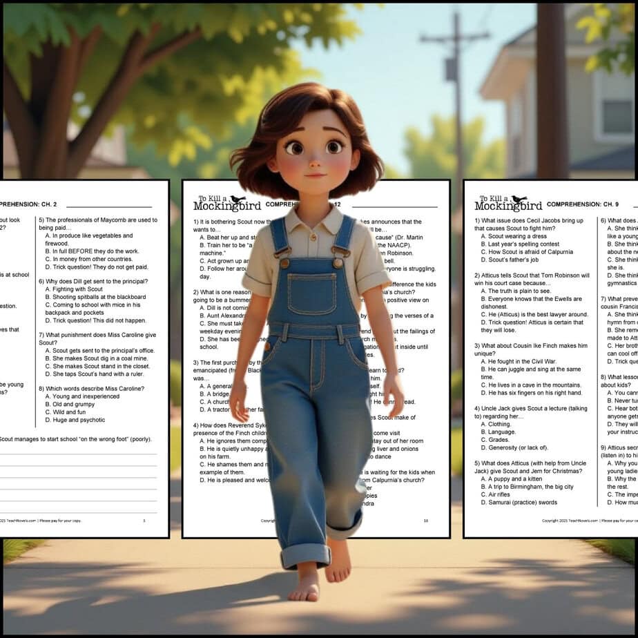 TO KILL A MOCKINGBIRD Chapter Questions (comprehension) - TeachNovels.com
